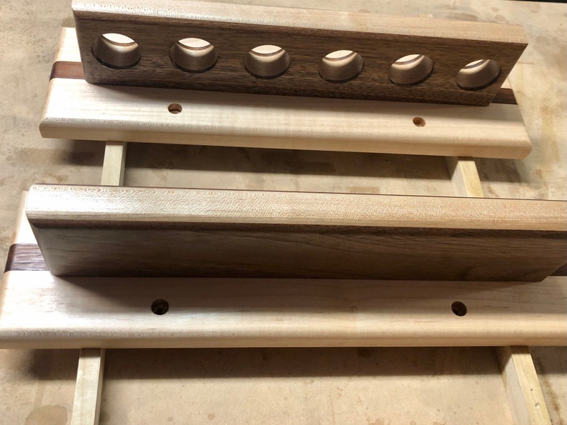 Pool Cue Rack Maple and Walnut Multiple Sizes Premium - Etsy