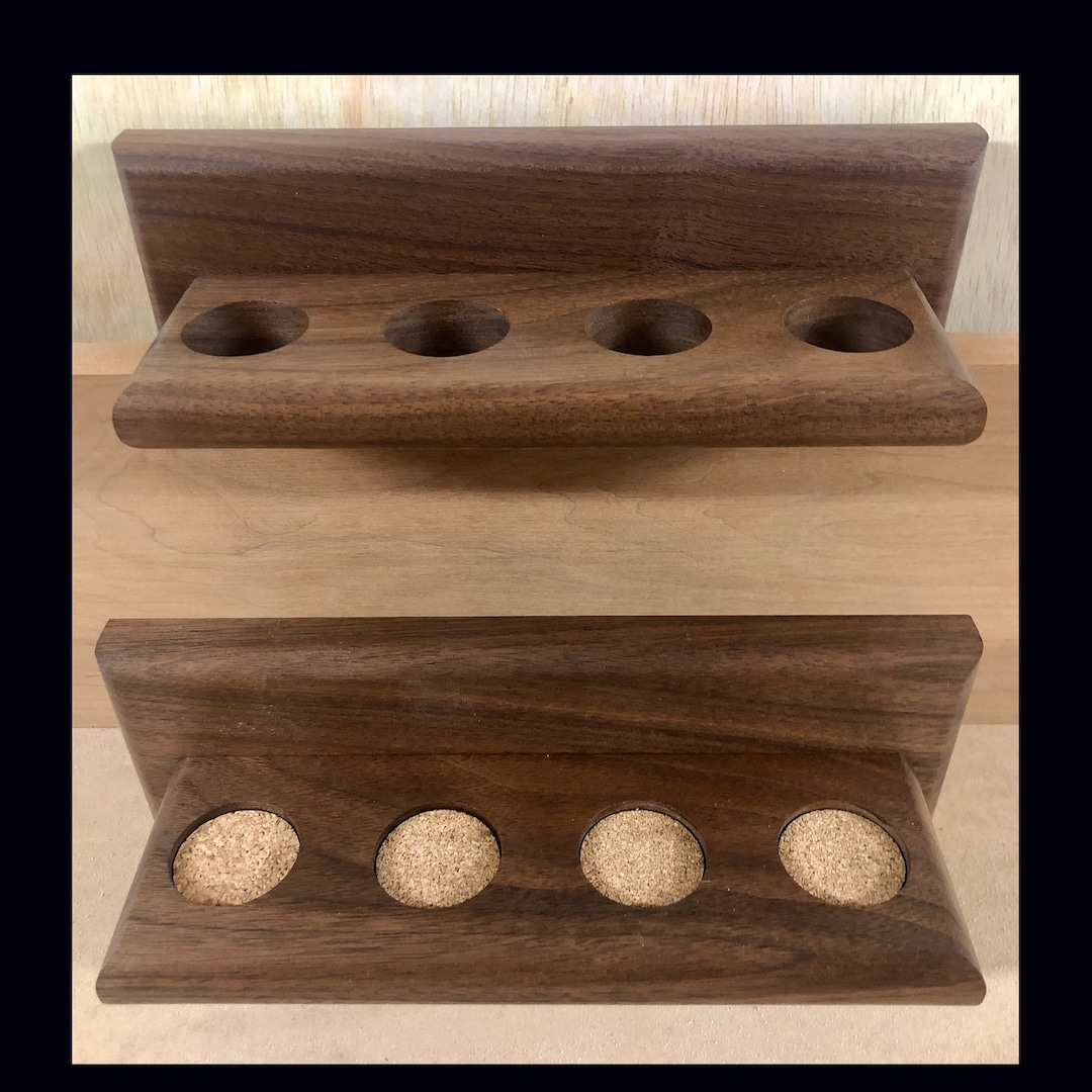 Pool Cue Rack - Holds 4 Cues - Wall Mount - Solid Wood - (oak, Walnut ...