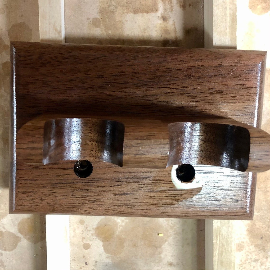 Wood Pool cue rest wall mount multiple wood options | Etsy