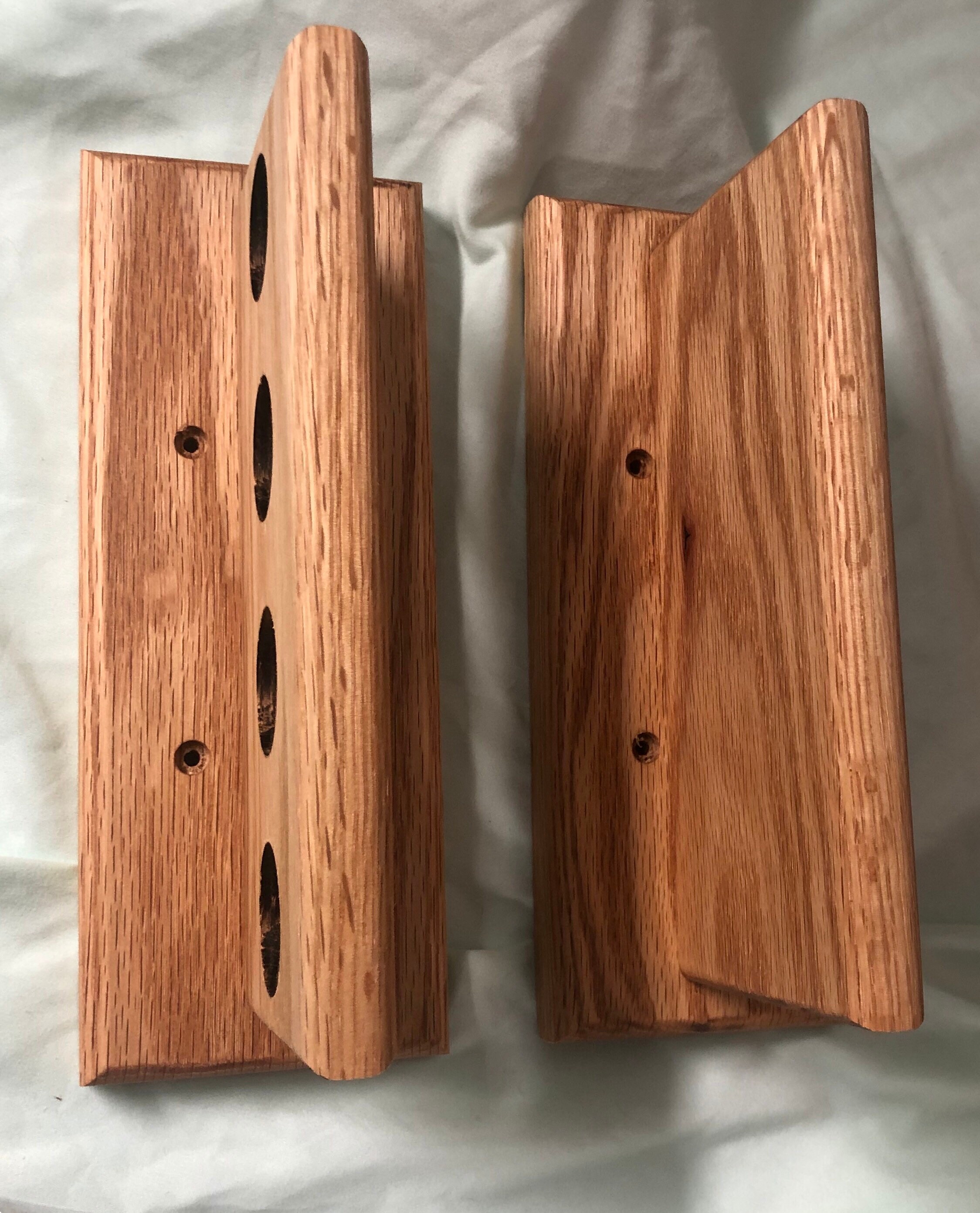 Pool cue rack holds 4 cues wall mount solid wood oak | Etsy