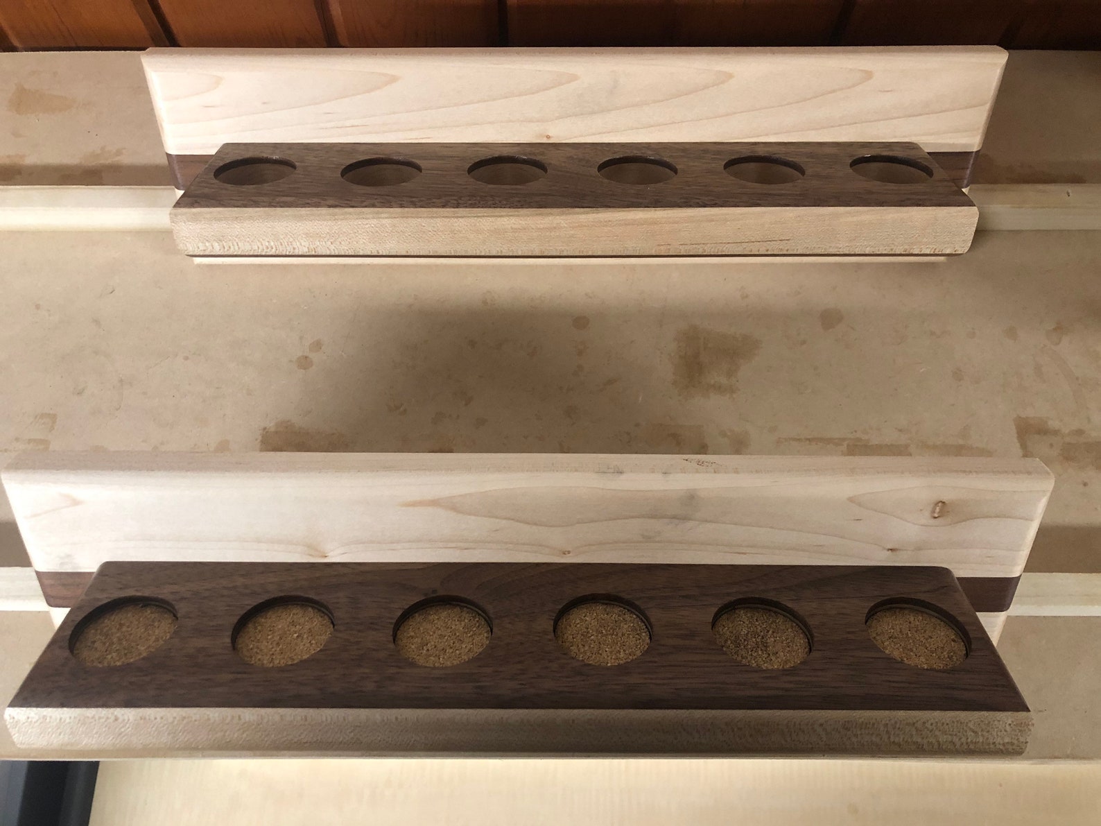 Pool Cue Rack Maple and Walnut Multiple Sizes Premium - Etsy