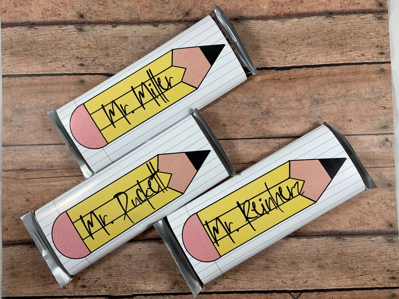 Editable Teacher Thank You Gift Chocolate Candy Bar Wrapper - Etsy