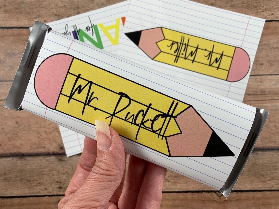 Editable, Teacher Thank You Gift, Chocolate Candy Bar Wrapper, Teacher ...