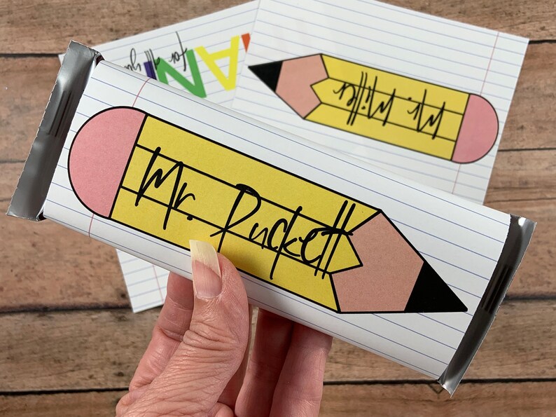 Editable Teacher Thank You Gift Chocolate Candy Bar Wrapper - Etsy