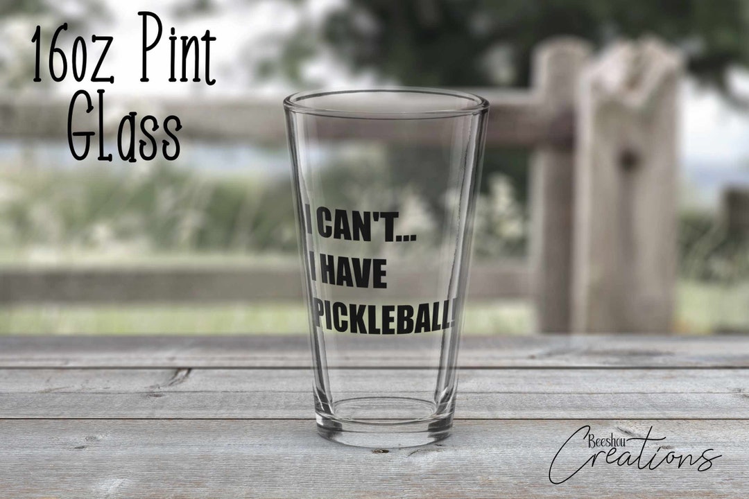 Pickleball Beer Glass, Pickleball Enthusiast Gift, Pickleball Player ...
