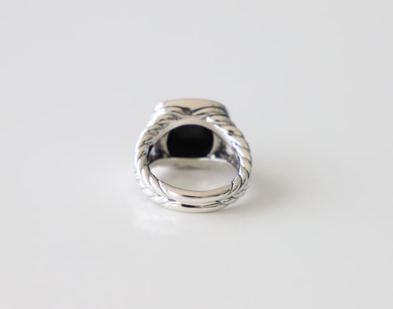 David Yurman Sterling Silver 11mm Albion Ring Black Onyx & - Etsy