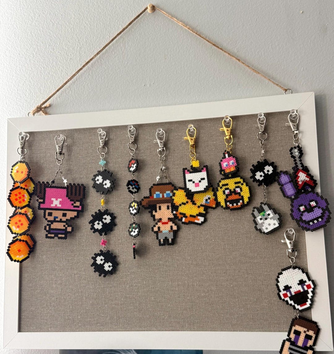 Customizable Perler Bead Pixel Art Keychains | Anime | FNAF | Video ...