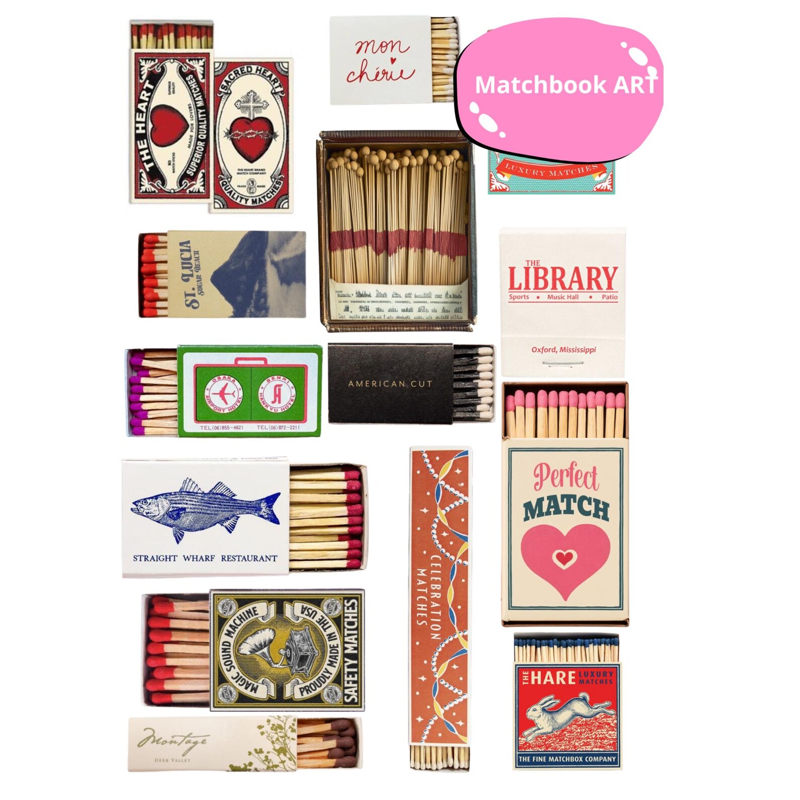 Custom Matchbook Design Set - Printable Templates - Etsy