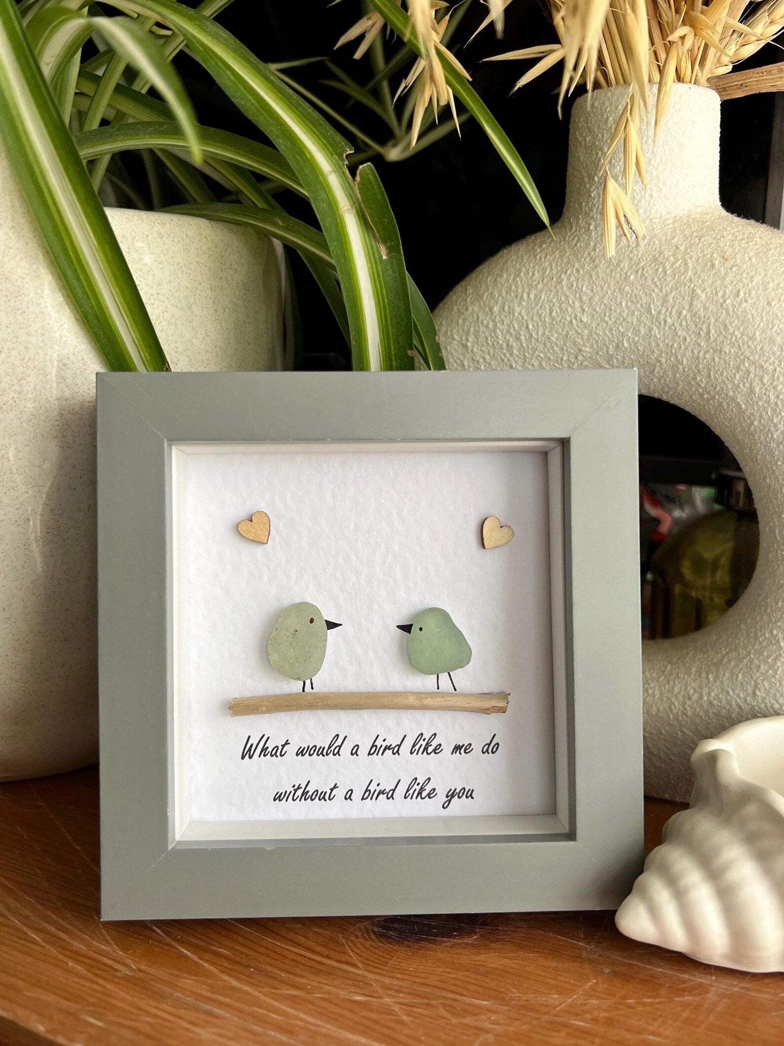 Best Friends Birds Personalised Sea Glass Art, What Would I Do Without ...
