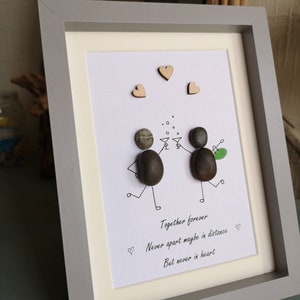 Pebble Art Best Friends, Together Forever, Apart in Distance but Not in ...