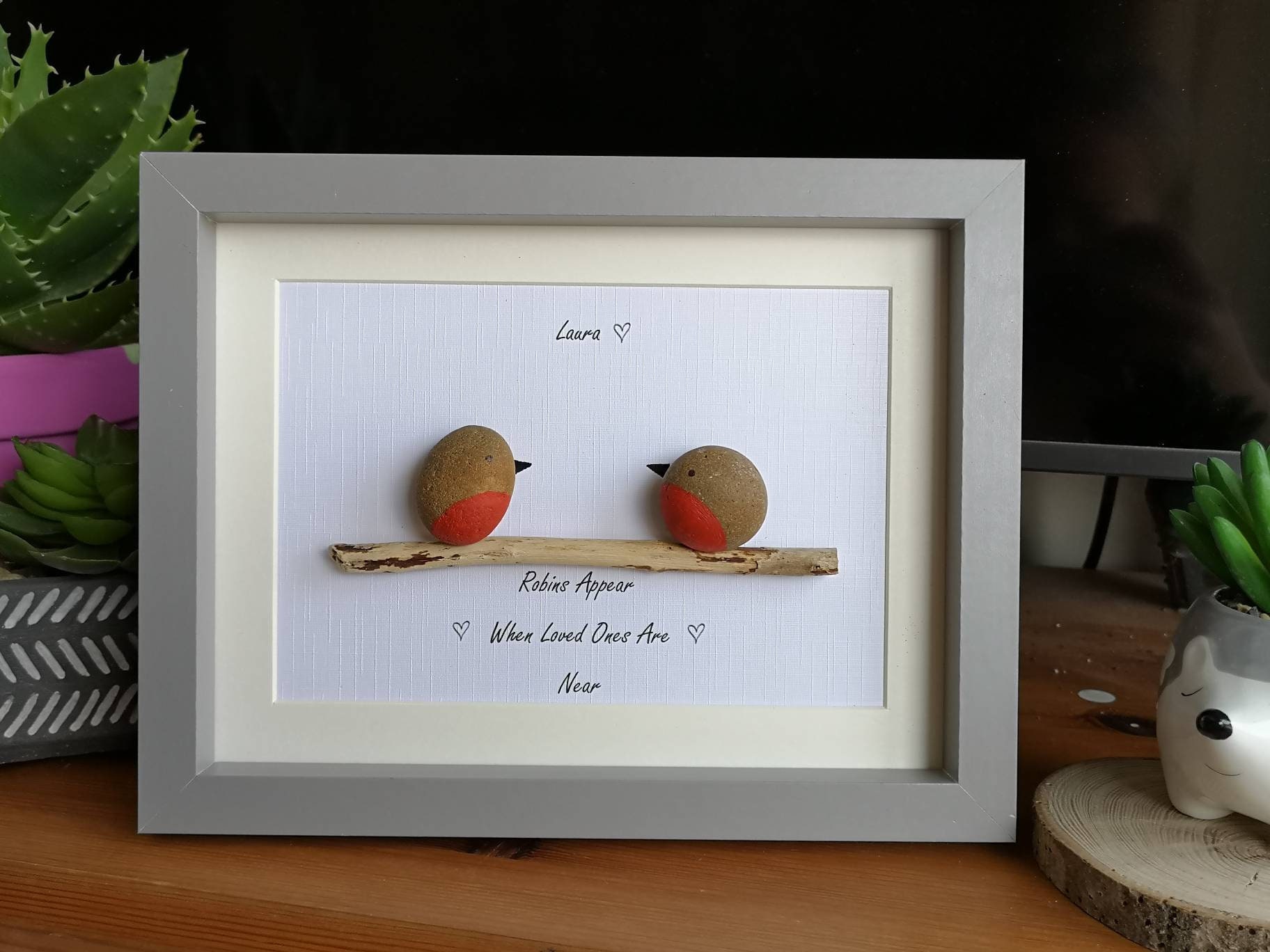 Pebble Art Robin Appear When Loved Ones Are Near Friend and - Etsy UK