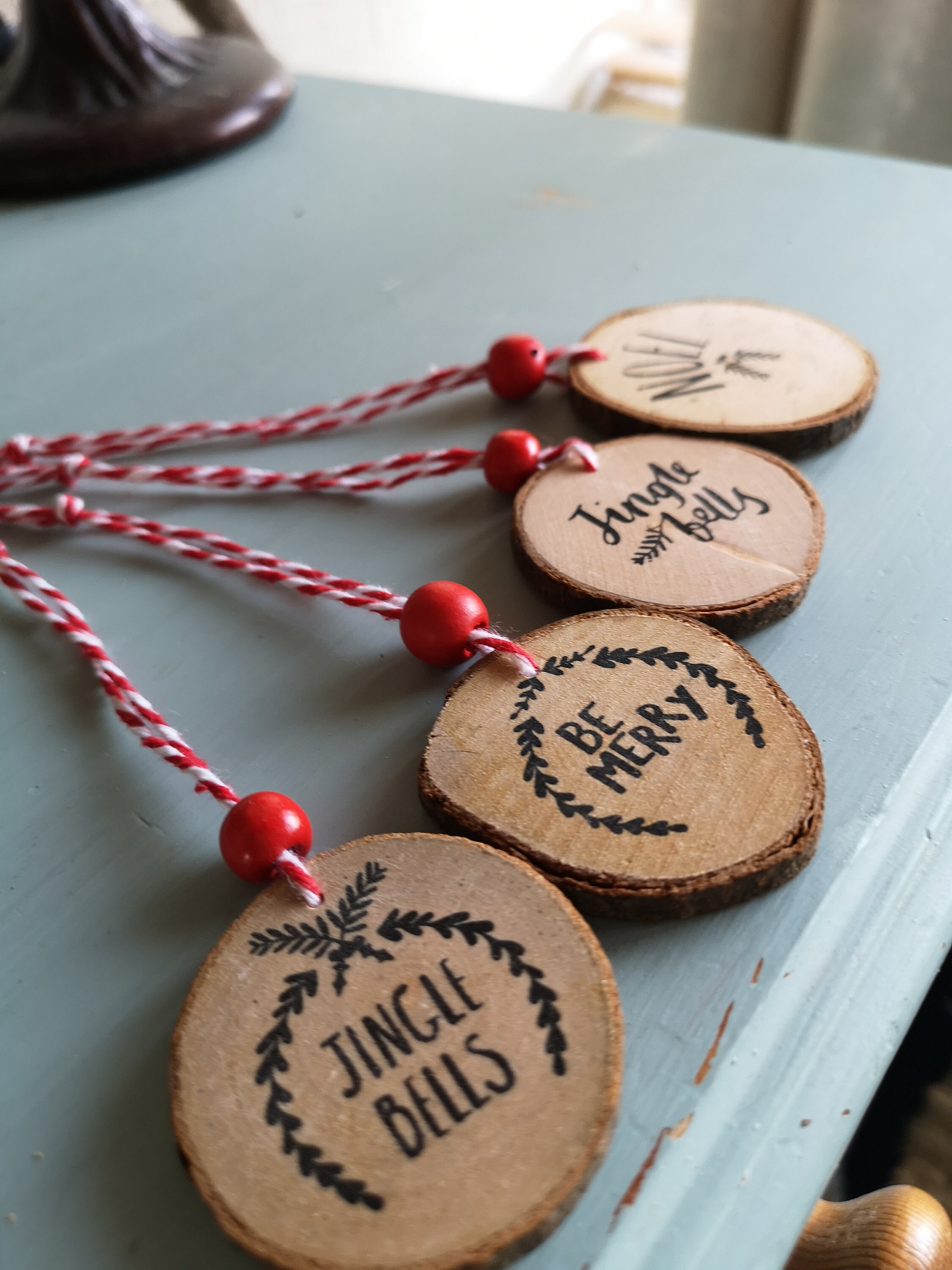 Christmas Tree decorations/ wooden hanging decorations | Etsy