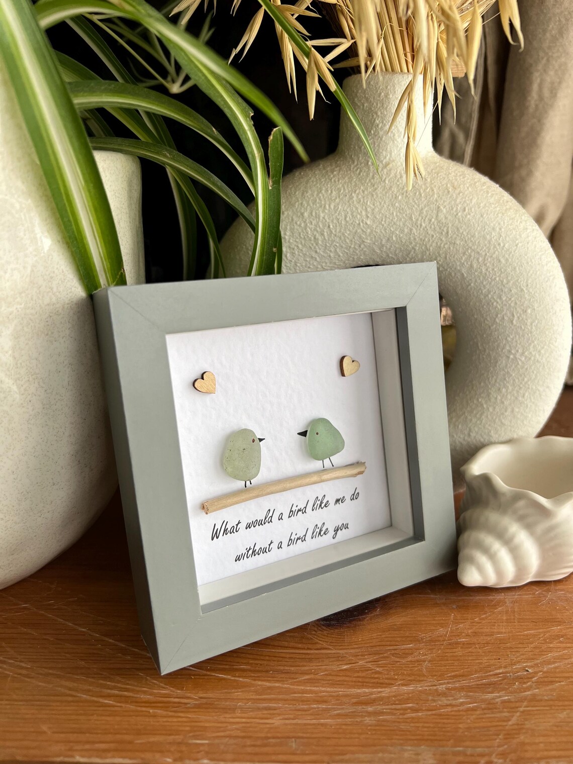 Best Friends Birds Personalised Sea Glass Art, What Would I Do Without ...