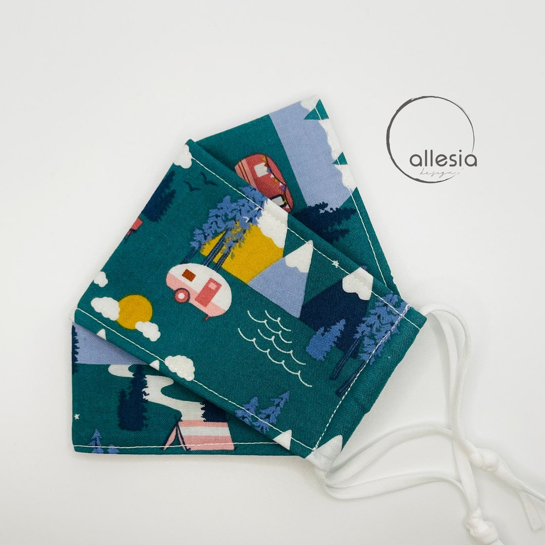 Woodland Camper Print | 3D Face Mask | 3 Layers of High Quality 100% ...