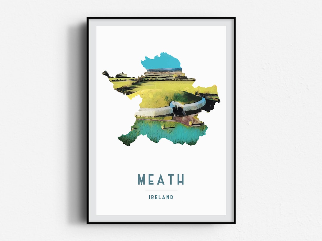 Meath an Mhí Newgrange Travel Poster, Wall Art, UNFRAMED, Ireland - Etsy
