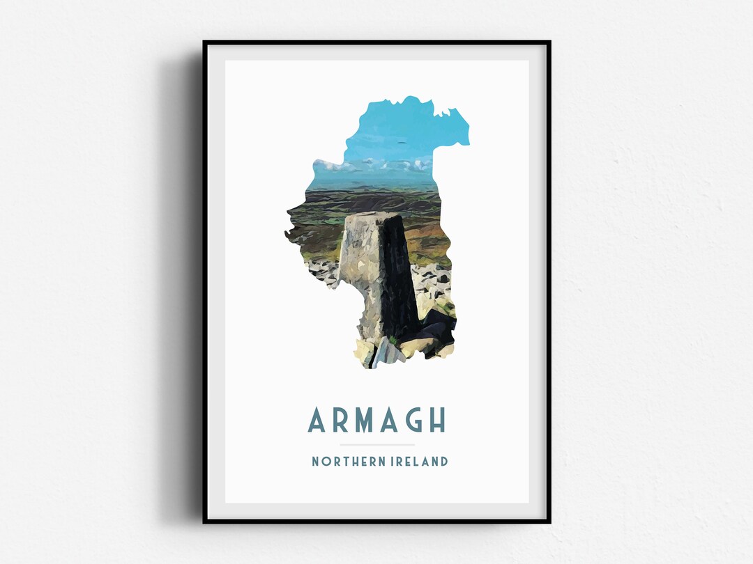 Armagh Ard Mhacha Slieve Gullion Travel Poster, Wall Art, UNFRAMED ...
