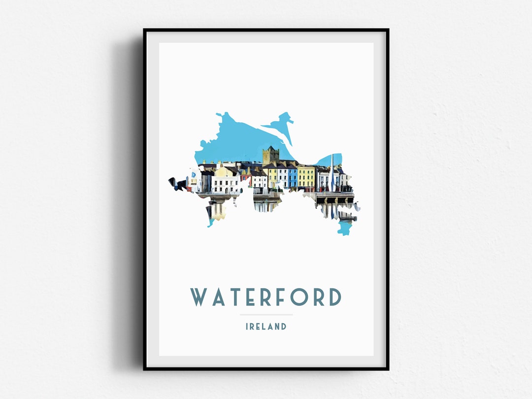 Waterford Port Láirge City Travel Poster, Wall Art, UNFRAMED, Ireland ...
