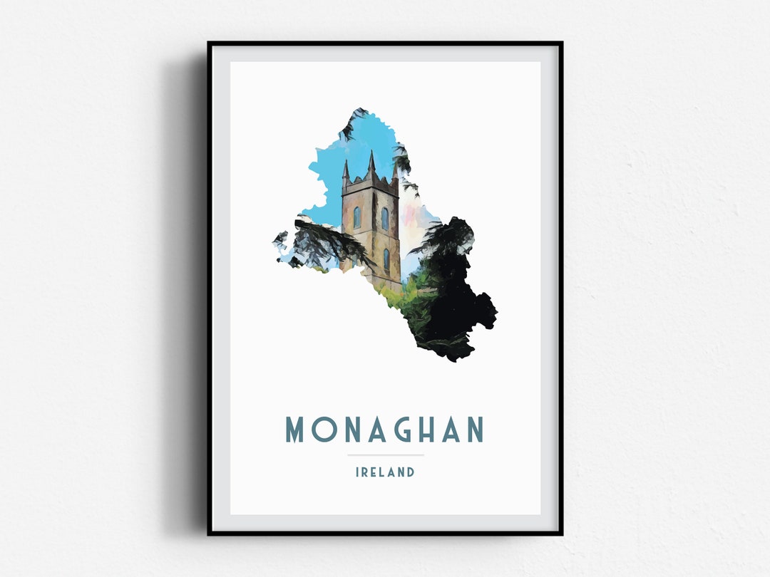 Monaghan Muineachán St Macartan's Cathedral Travel Poster, Wall Art ...