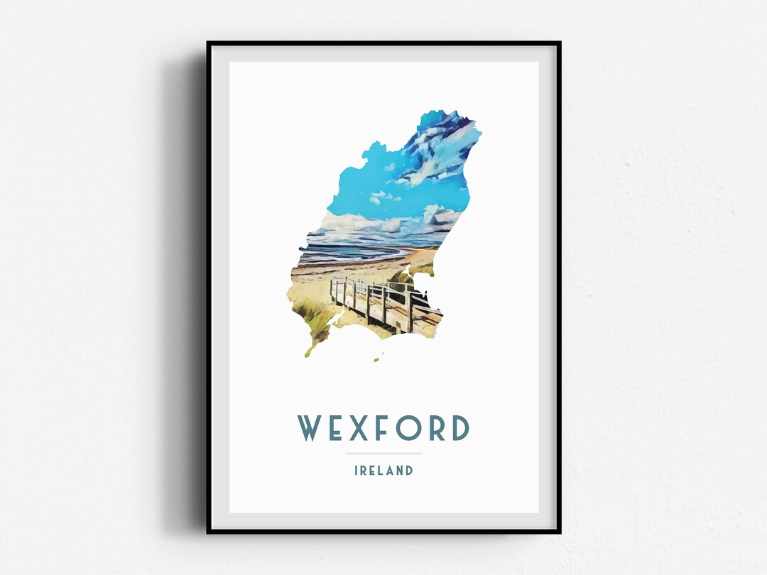 Wexford Loch Garman Kilmore Beach Travel Poster, Wall Art, UNFRAMED ...