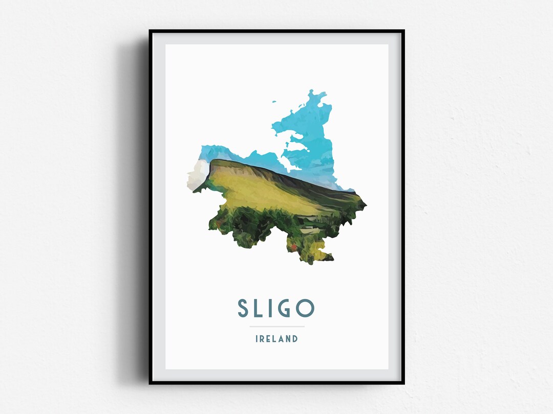 Sligo Sligeach Benbulben Travel Poster, Wall Art, UNFRAMED, Ireland - Etsy
