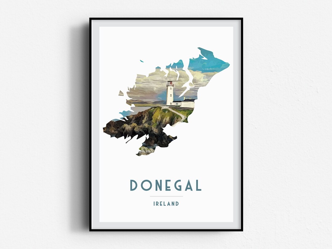Donegal Dún Na Ngall Fanad Head Travel Poster, Wall Art, UNFRAMED ...