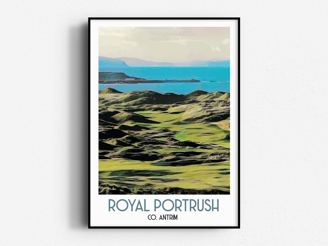 Royal Portrush Travel Poster, Wall Art, UNFRAMED, Northern Ireland ...