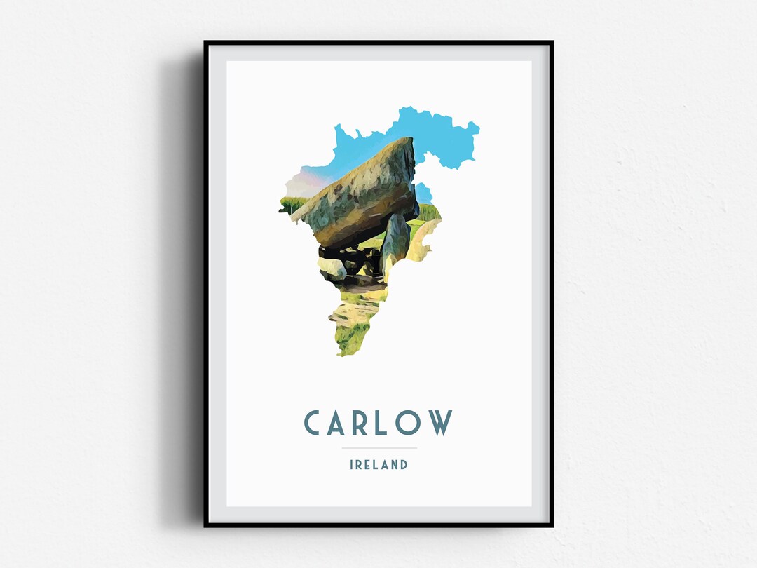 Carlow Ceatharlach Brownshill Dolmen Travel Poster, Wall Art, UNFRAMED ...