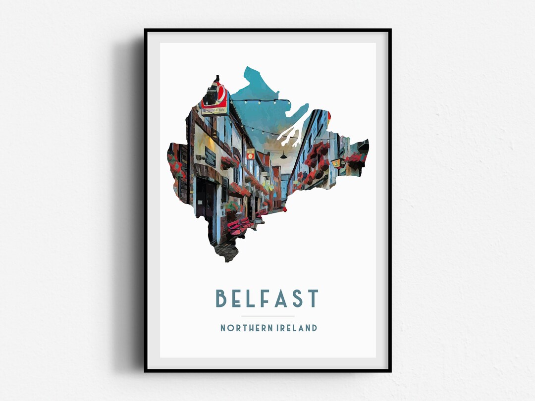 Belfast Beal Feirste Duke of York Reise Poster, Wandkunst, UNGERAHMT ...