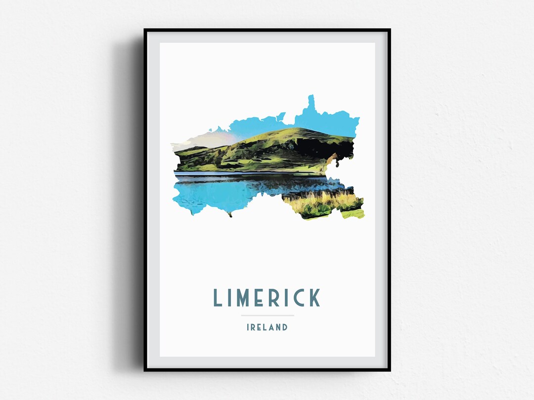 Limerick Luimneach Lough Gur Travel Poster, Wall Art, UNFRAMED, Ireland ...