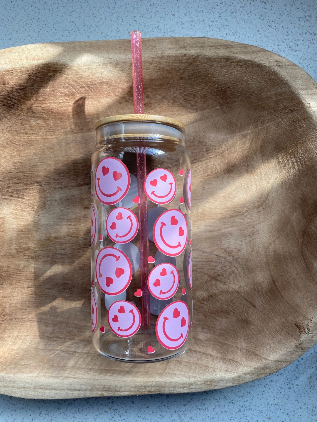 Smile Face Beer Can Glass Super Smile Beer Can Glass Happy Face Iced ...