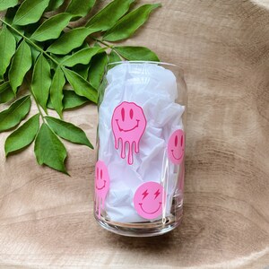 Smile Face Beer Can Glass Super Smile Beer Can Glass Happy - Etsy