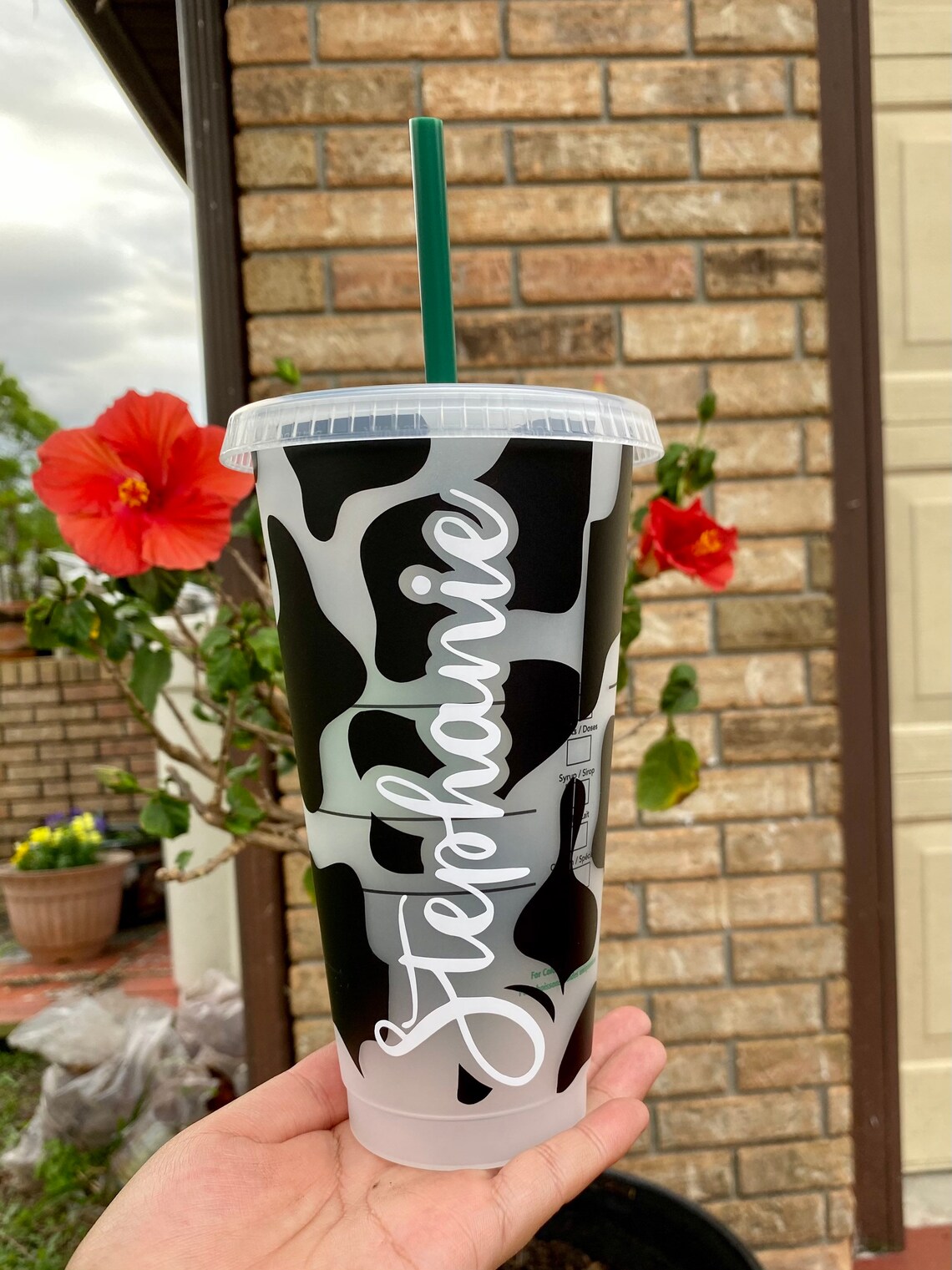 Cow Print Starbucks Cup Cow Cup Cow Print Reusable Cup | Etsy