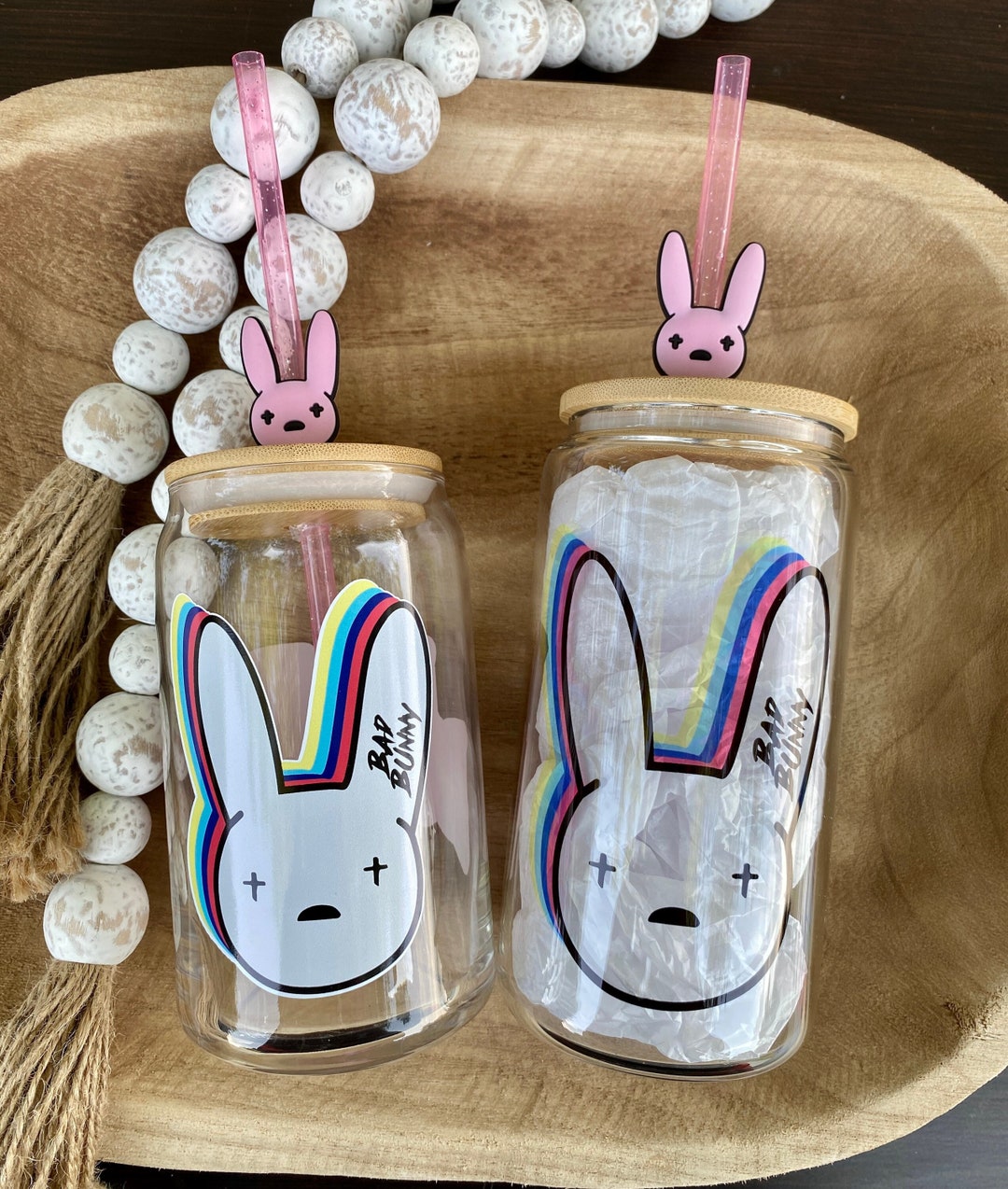Bad Bunny Cup, Un Verano Sin Ti, El Conejo Malo Beer Can Glass, Iced Coffee Glass - Etsy