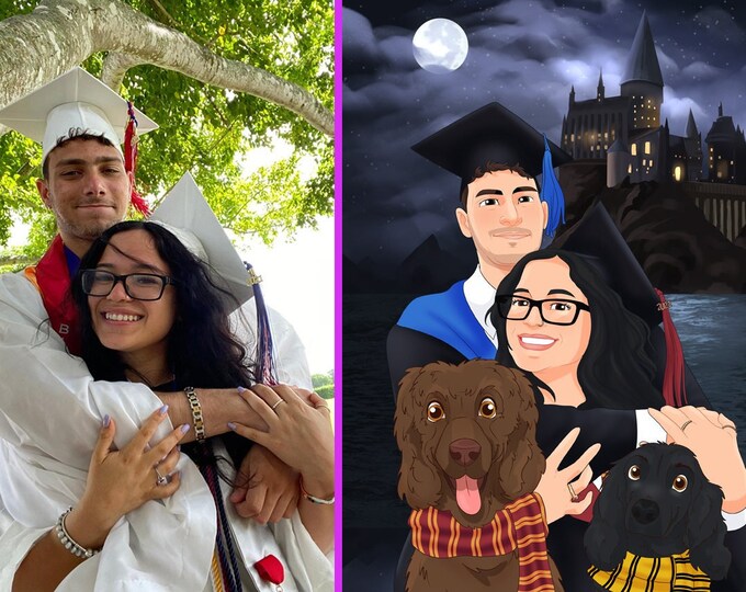 Custom Graduation Gift University Print Gift for Him/her Wizard ...