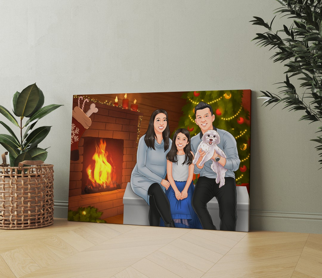 Present Customizable Family Wall Art Personalized Family Portrait ...