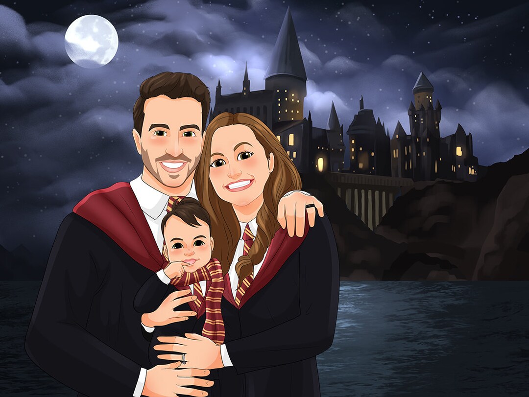 Custom Personalised Family Print Wizard Family Portrait Home - Etsy