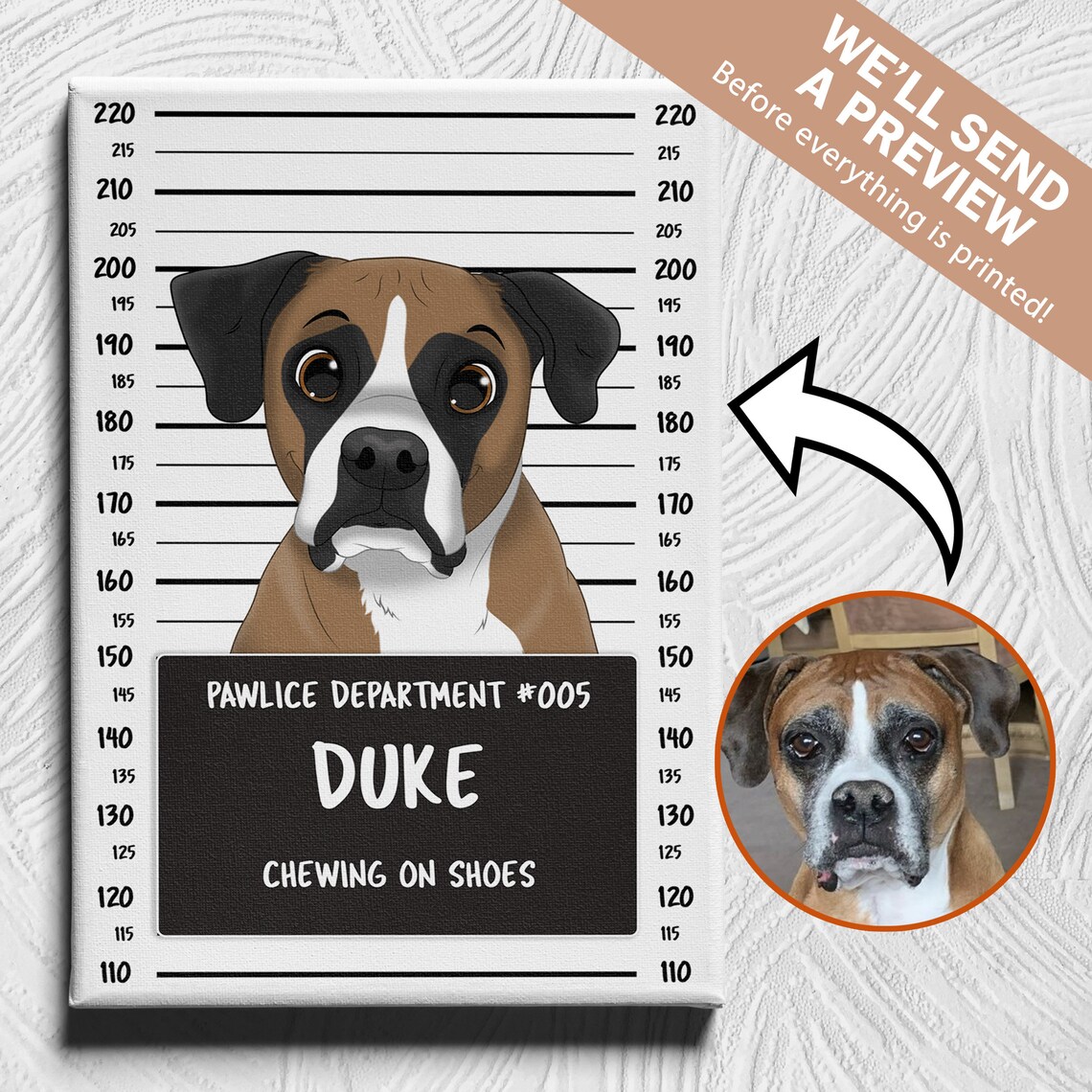Custom Pet Mugshot Portrait Wanted Poster Funny Pet Lover Gift - Etsy