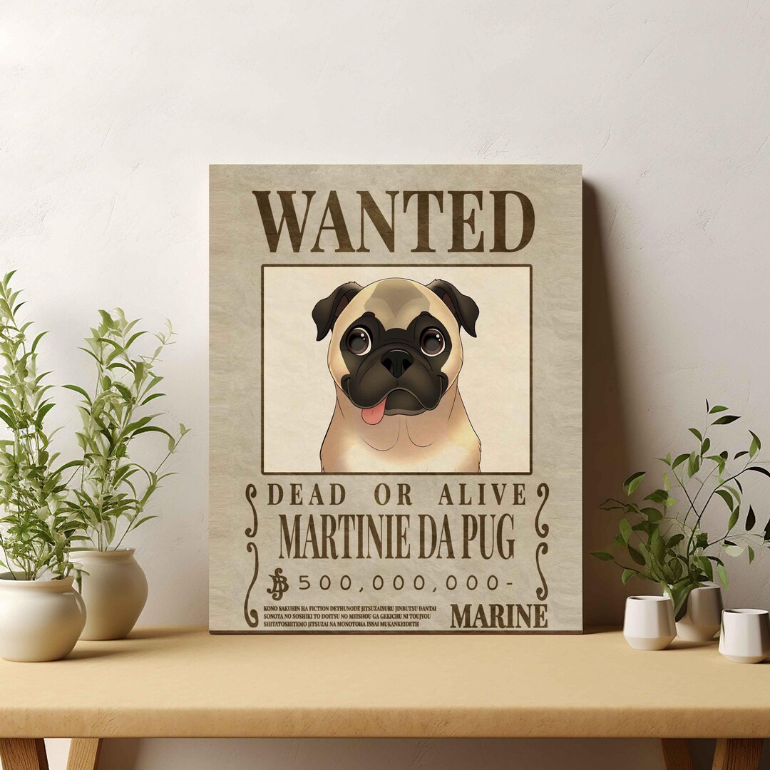 Custom Wanted Poster Anime, Personalized Gift Funny Pet Portrait Wanted ...