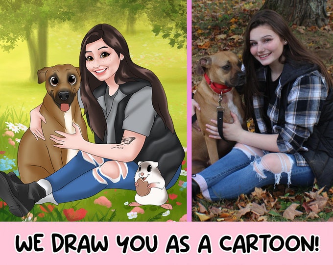 Custom Gift for Her Custom Portrait Couple Portrait Digital Download ...
