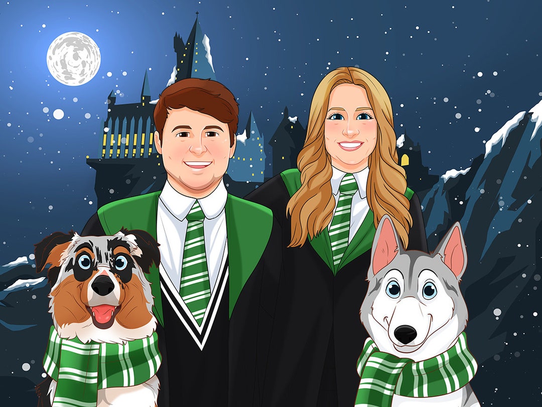 Hand-draw Portrait Couple Gift Custom Portrait Gift for Him Gift for ...