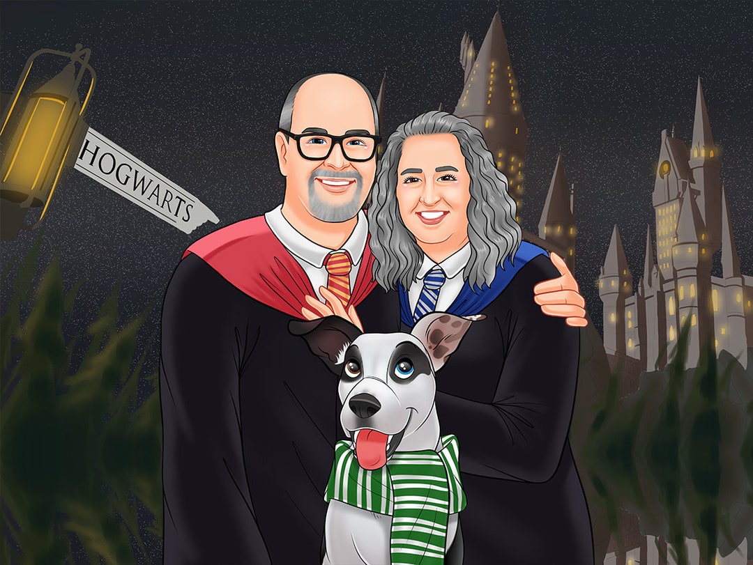 Dad and Mom Custom Portrait Gift for Dad Family Husband and Wife ...