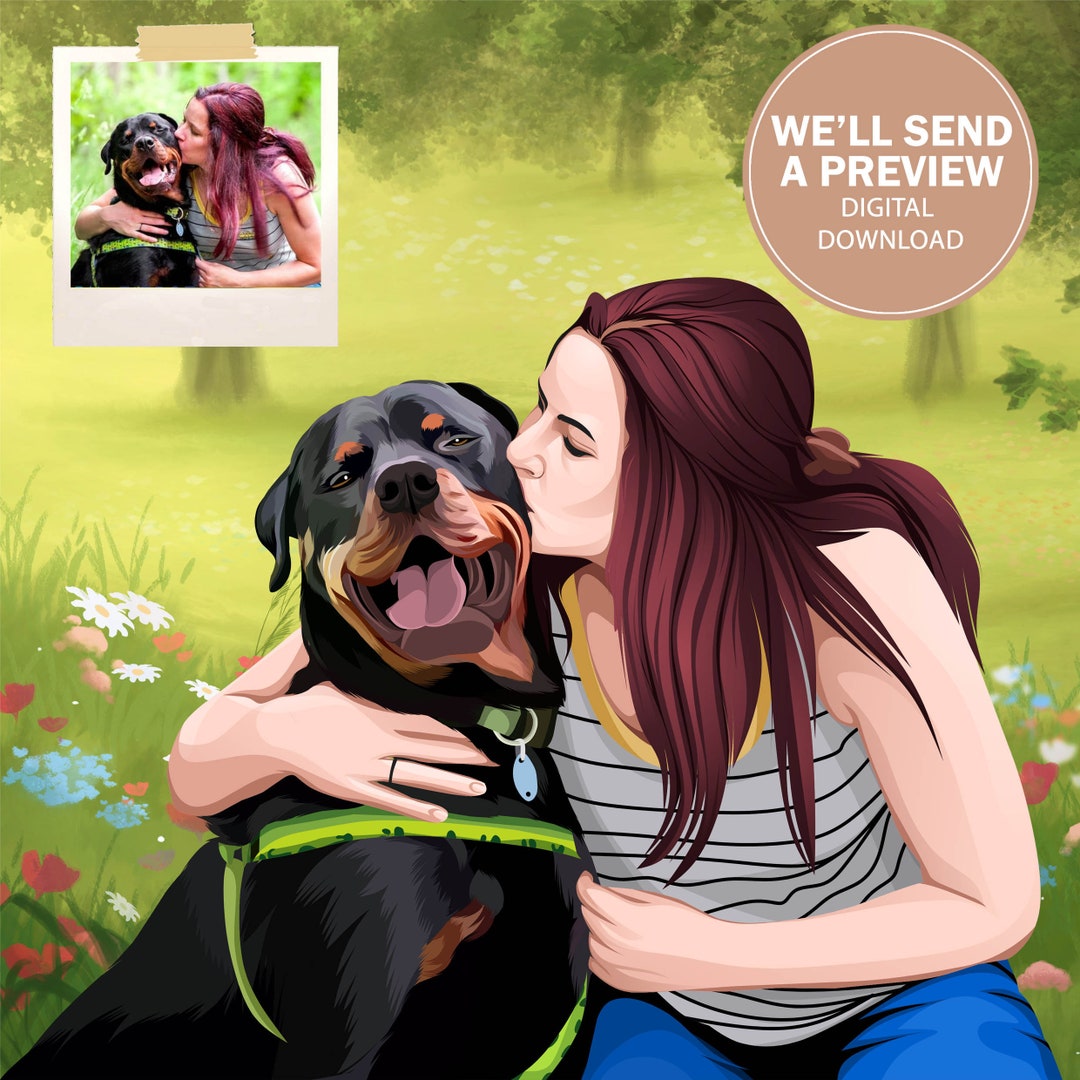 Personalized Family Drawing Digital Anniversary Gift Family ...