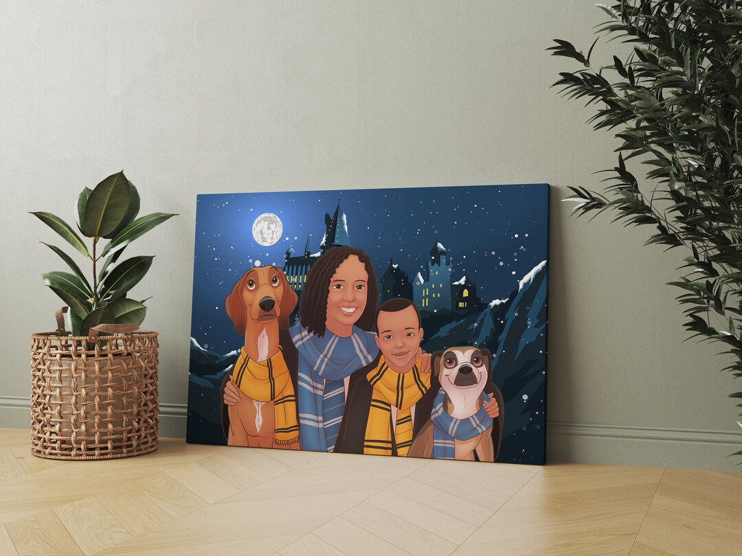 Custom Cartoon Wizard Custom Family Cartoon Style Wizard - Etsy