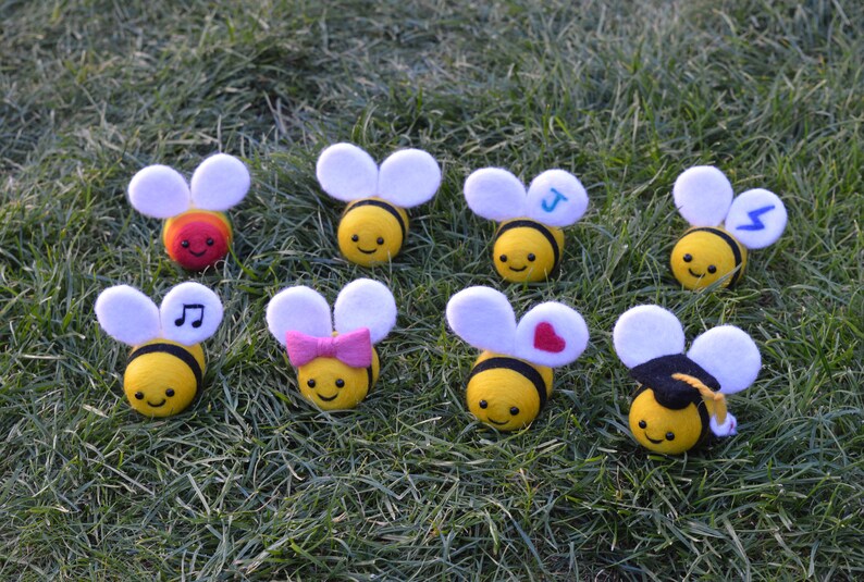 Jazzy Rainbow Bee, Handmade Felt Bee, Pride, NHS, Colourful Bee, Bumble ...