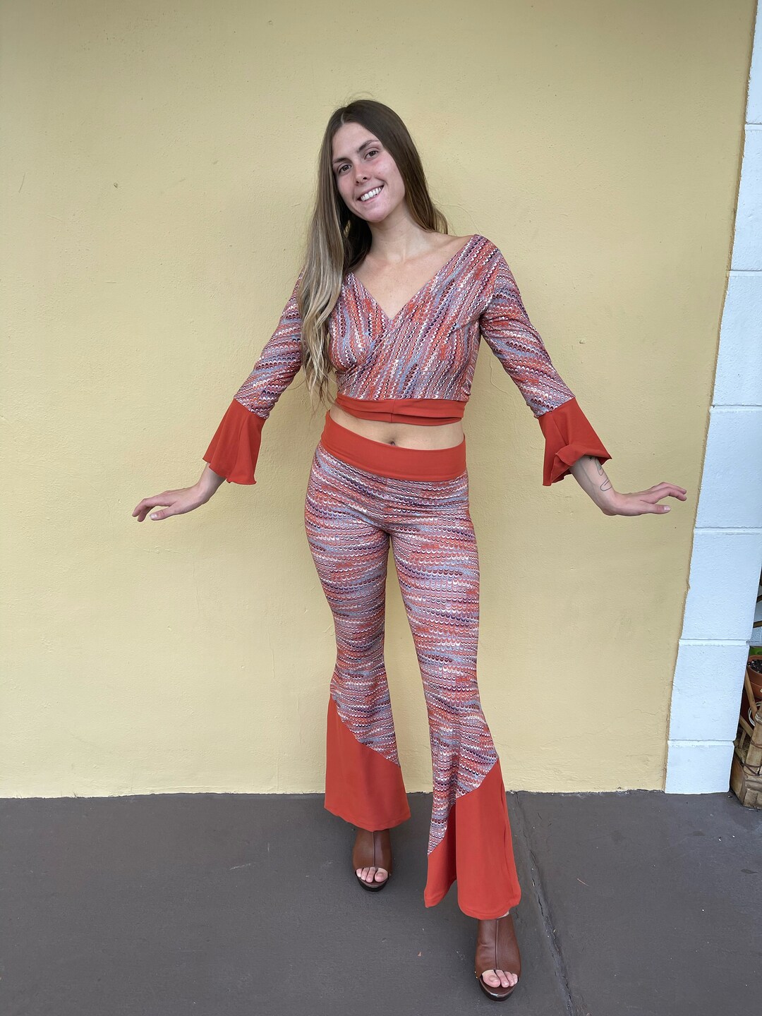 Patterned Funky Flares - Etsy