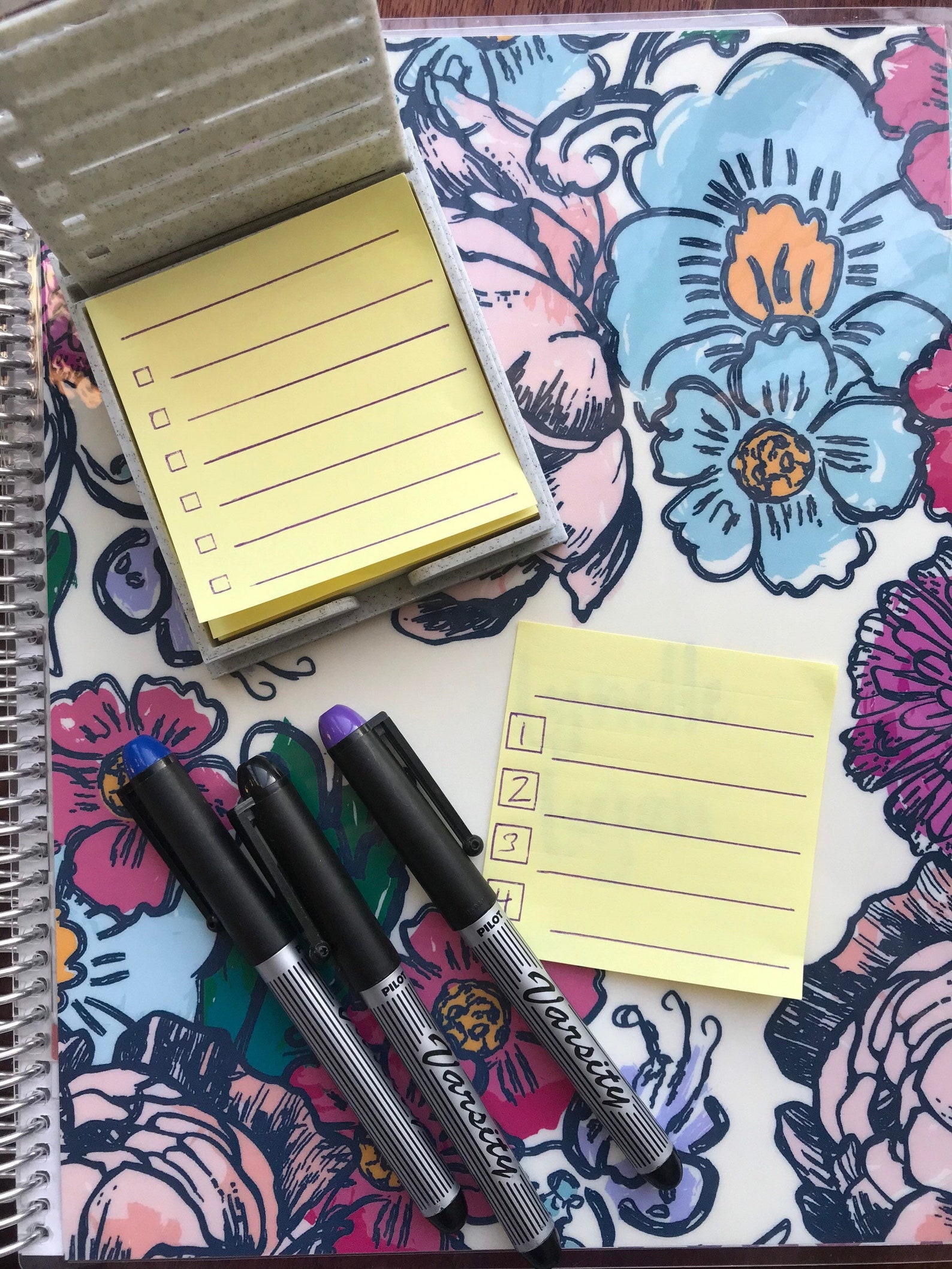 Sticky Note Stencils With Holder/3x3 Sticky Note Holder/desk Organizer ...