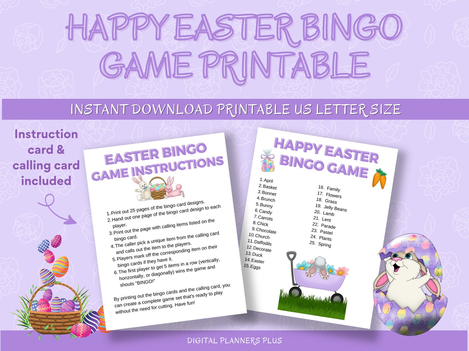 Easter Bingo | Printable Bingo Cards | Easter Game | Family Bingo ...