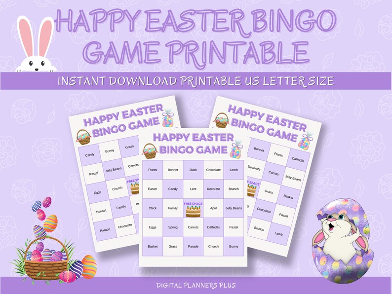 Easter Bingo | Printable Bingo Cards | Easter Game | Family Bingo ...