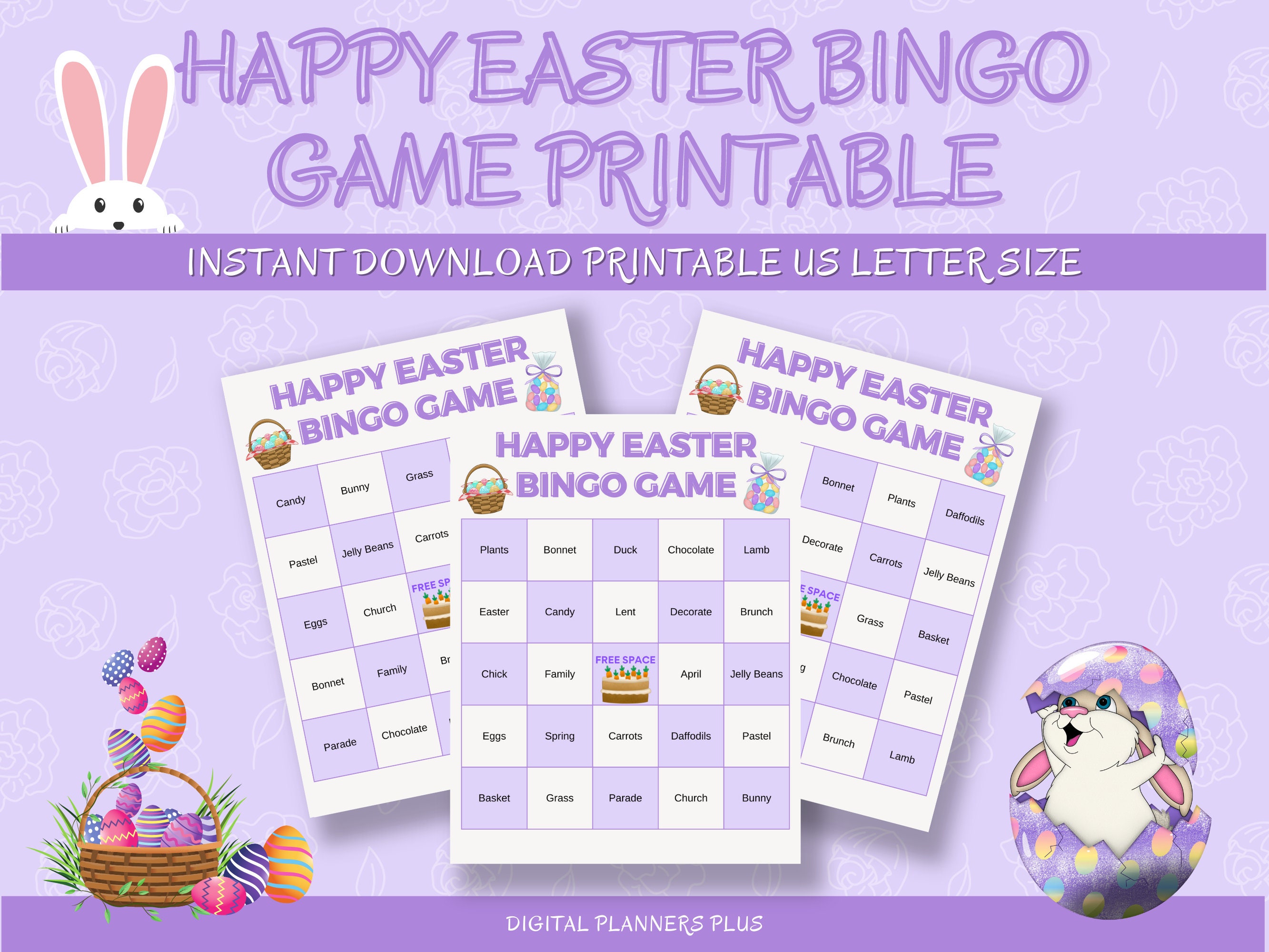 Easter Bingo Printable Bingo Cards Easter Game Family - Etsy Australia