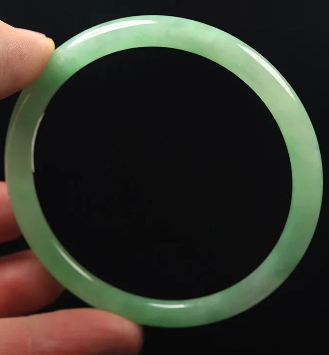 VINTAGE Large Jadeite Green Jade Bangle Size 63mm D19 - Etsy
